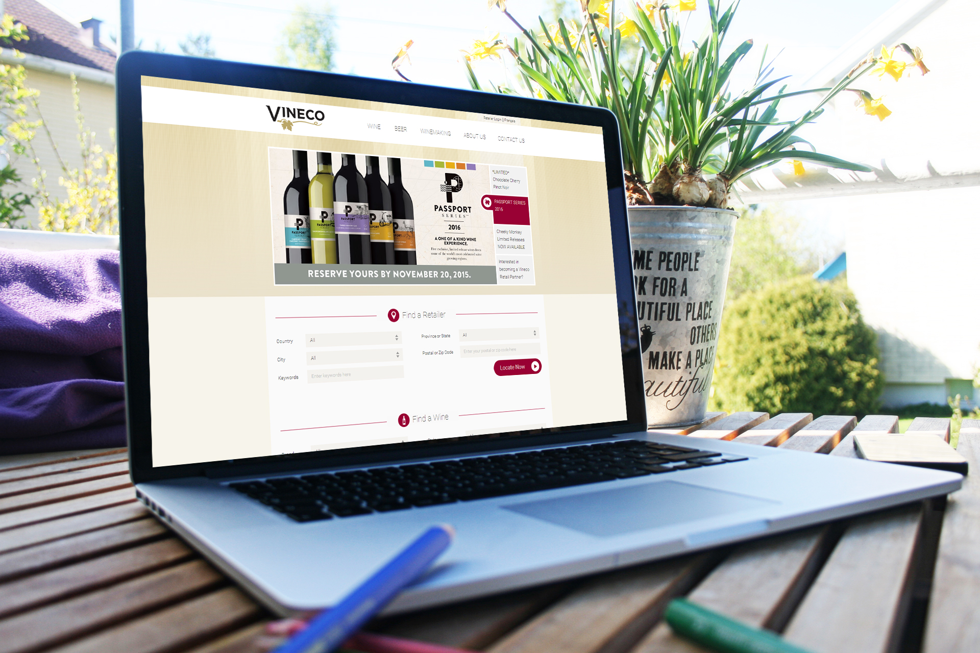 Vineco International Products Ltd. – Website Design – STEVE FENG